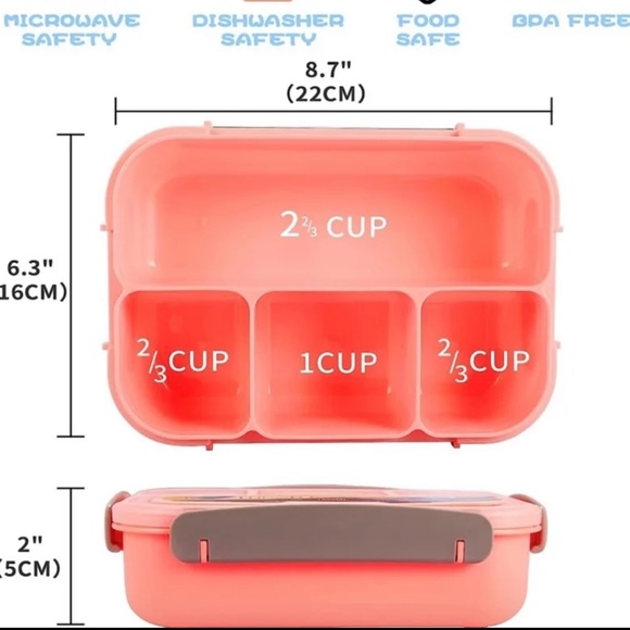 Bento | Kitchen | New Bento Pink Adultchild Sealed Four Layered Lunch ...